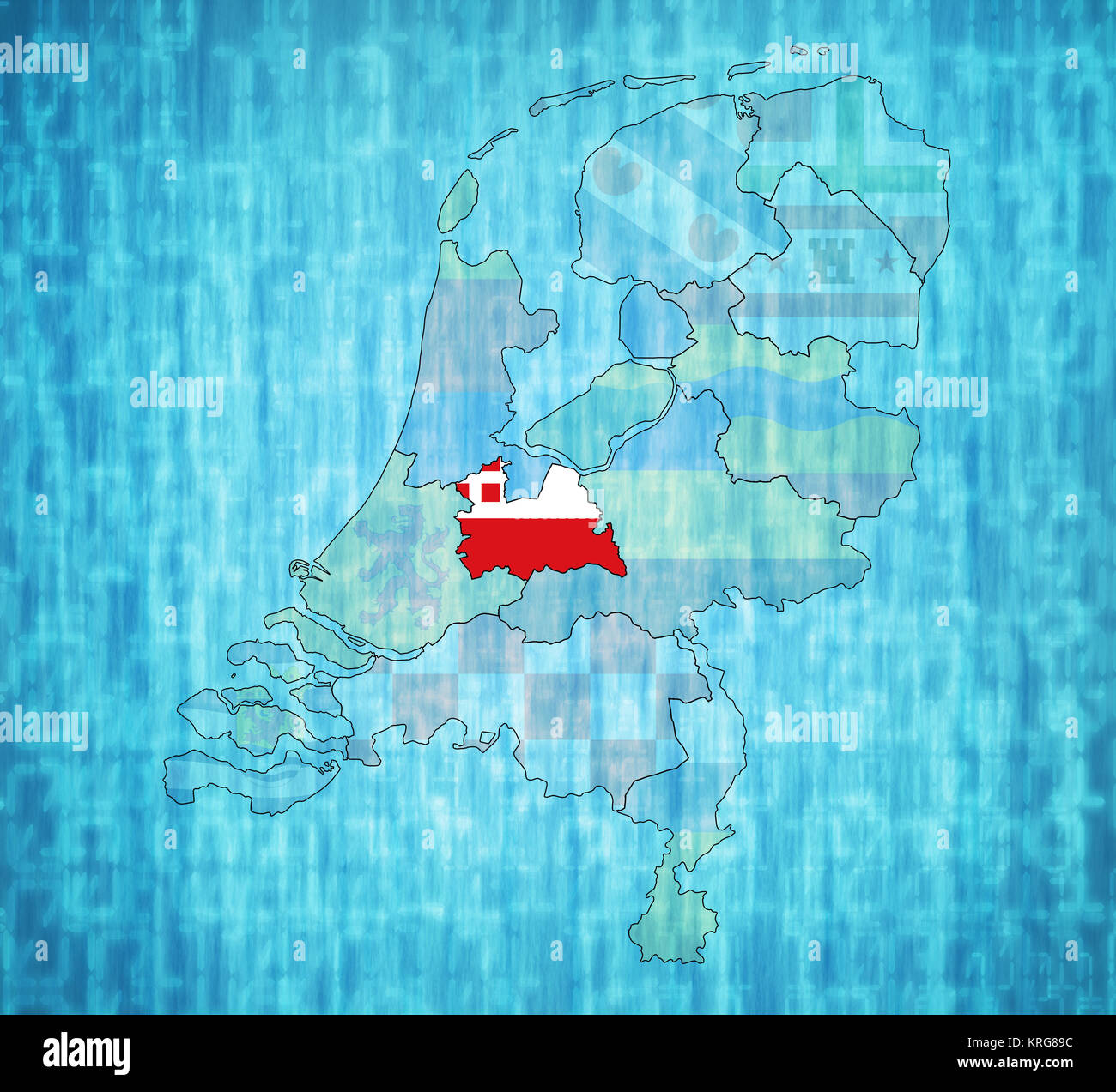 utrecht on map of provinces of netherlands Stock Photo - Alamy