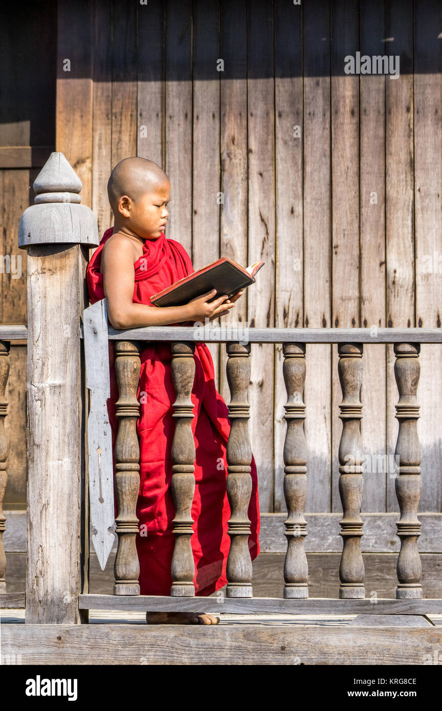 Royalty high quality free stock image of Buddhist novice monk in pagoda ...