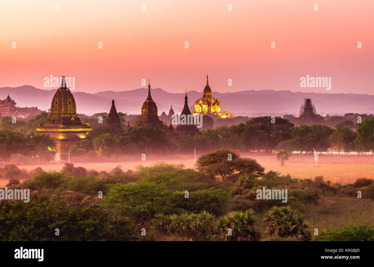 Royalty high quality free stock image aerial view of Bagan, Myanmar ...