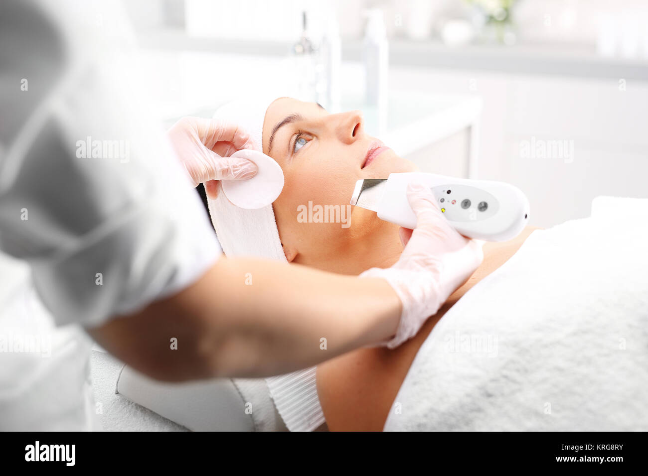 cavitation peeling,facial treatment Stock Photo - Alamy