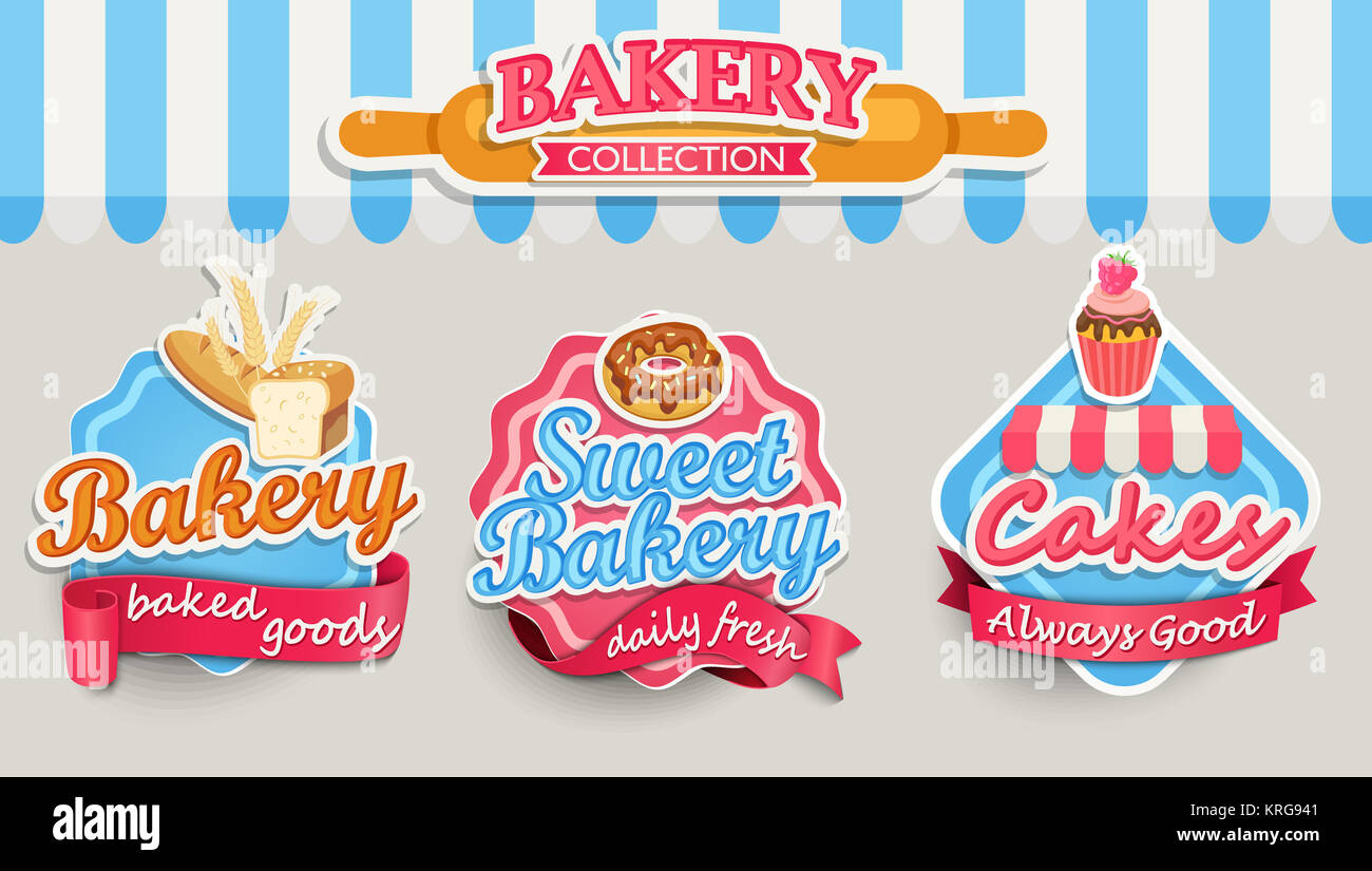 Bakery badge logo vector hi-res stock photography and images - Alamy