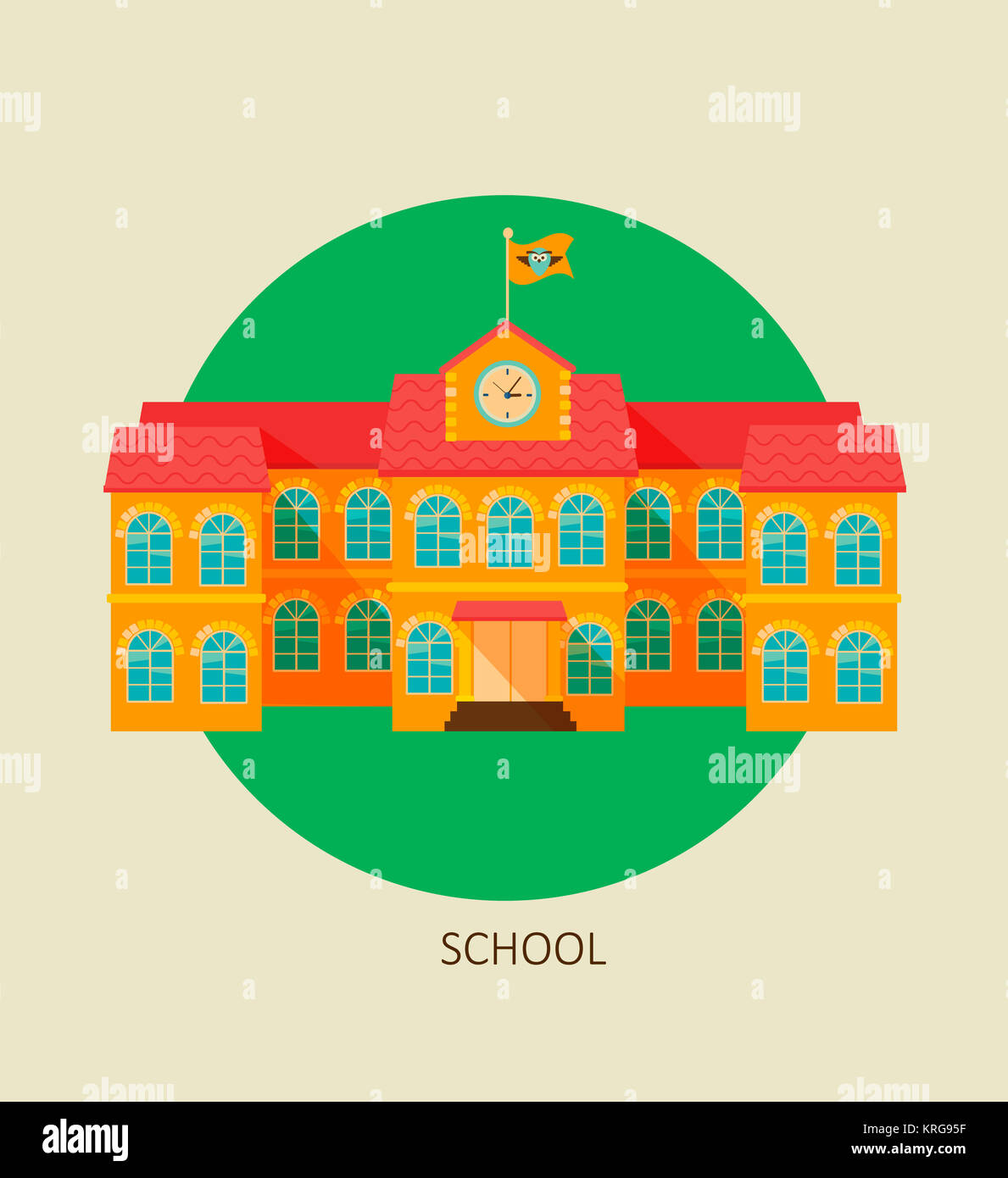 High school building cartoon hi-res stock photography and images - Alamy