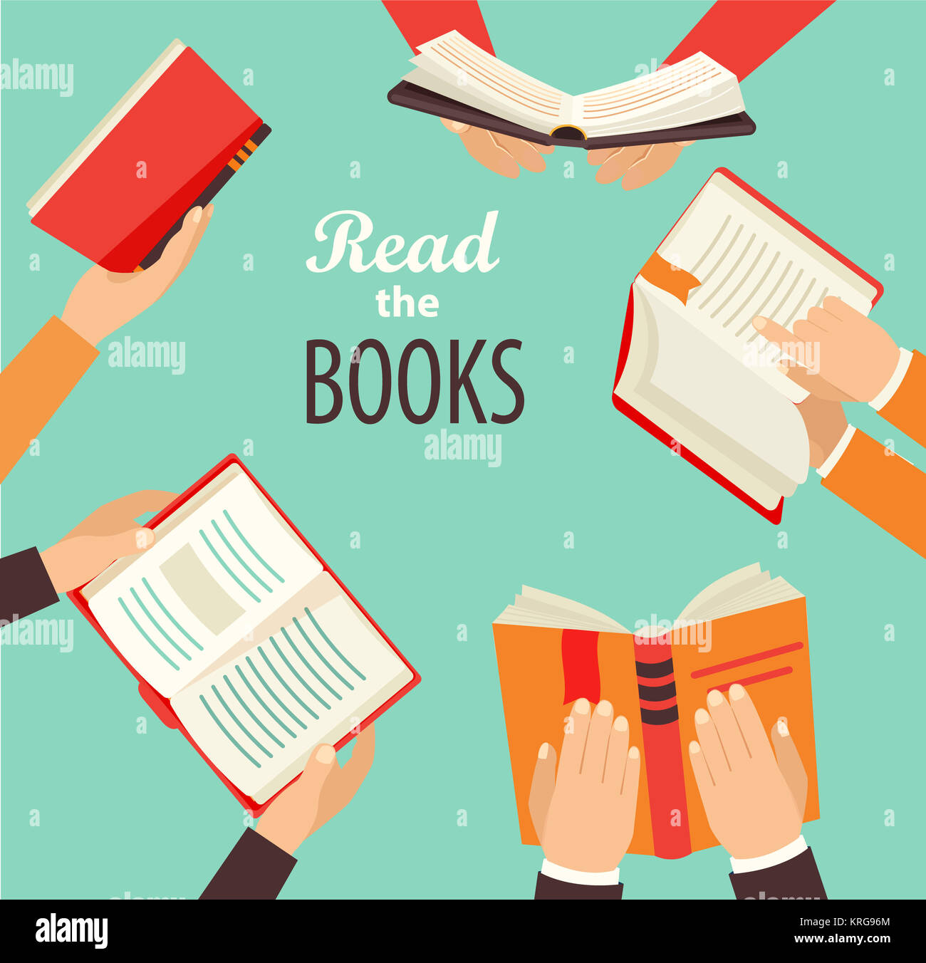 Hands with books Stock Photo - Alamy