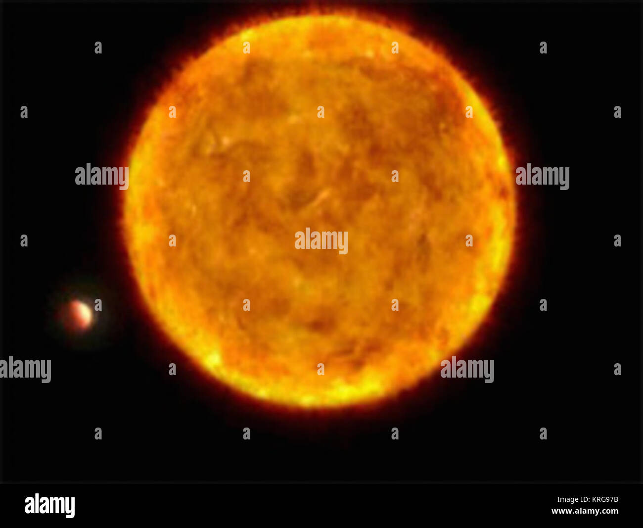 Planet transiting its star Stock Photo - Alamy