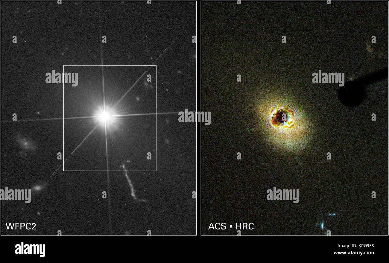 Quasar viewed from Hubble Stock Photo - Alamy