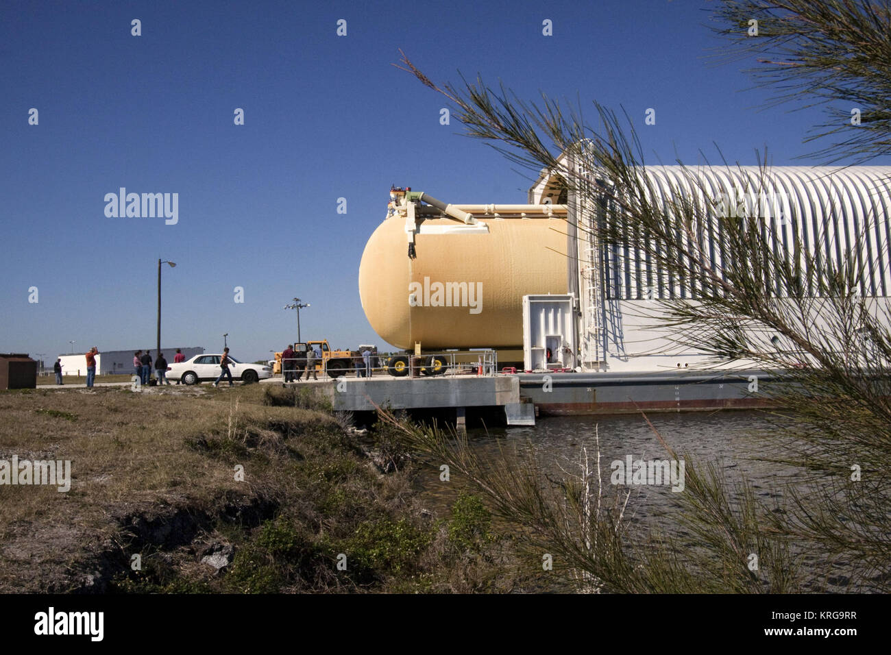 STS-132 ET136 emerges from Pegasus Stock Photo - Alamy