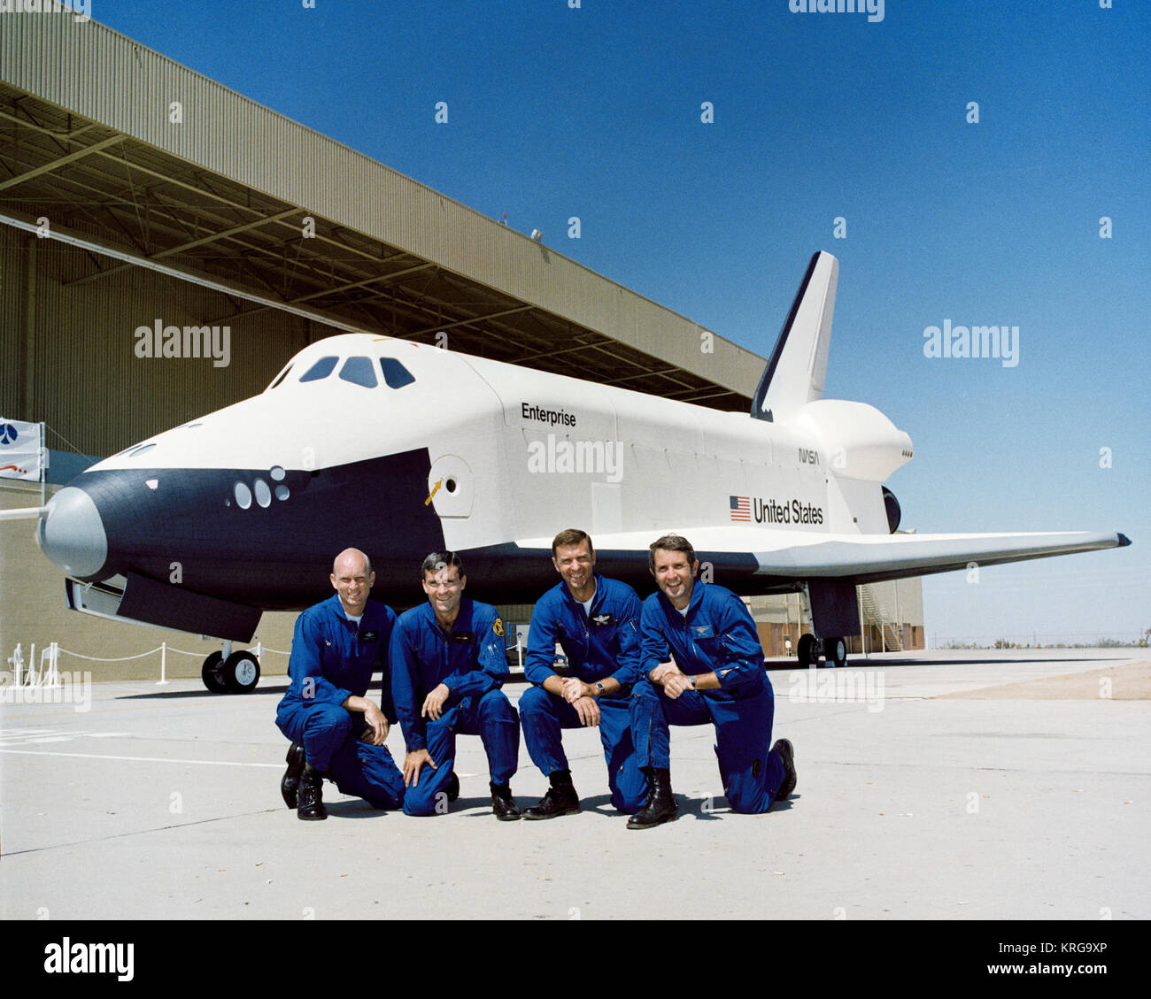 Space Shuttle Approach and Landing Tests crews Stock Photo - Alamy