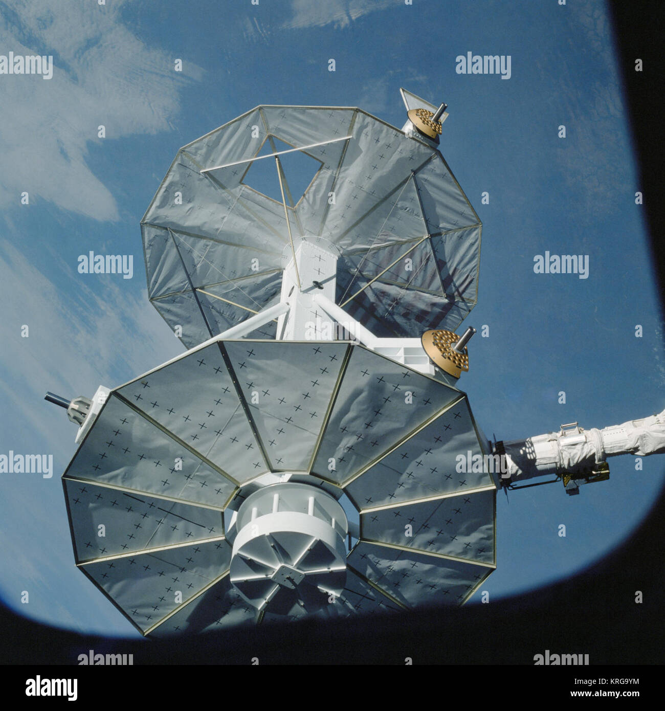 STS-8 Canadarm deploys PFTA Stock Photo - Alamy