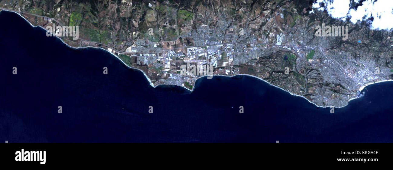 Santa Barbara, California-satellite photo Stock Photo - Alamy