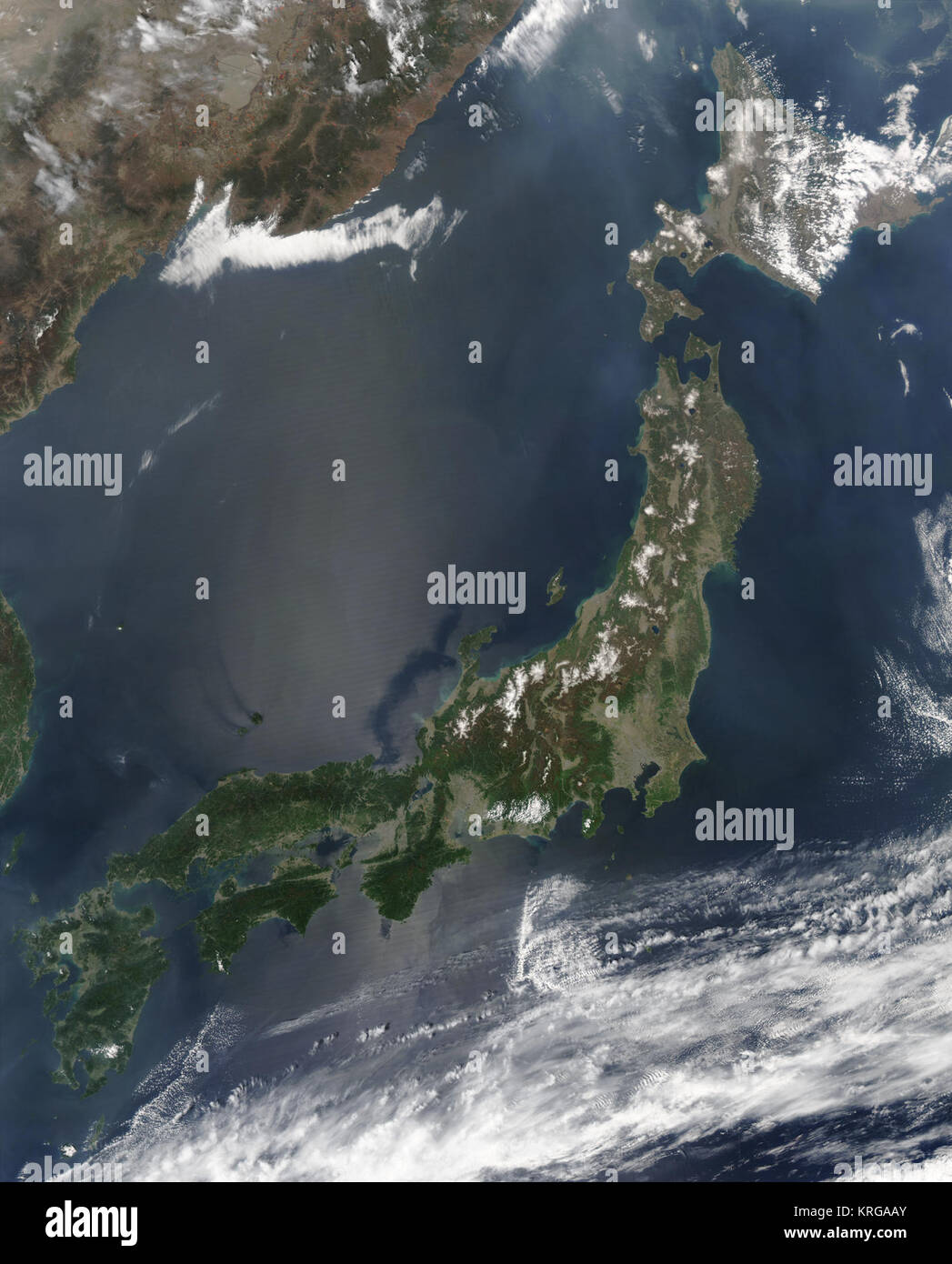 Satellite image japan night satellite hi-res stock photography and ...