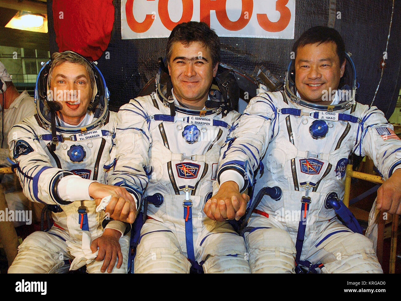 Soyuz TMA-5 Crew Stock Photo - Alamy