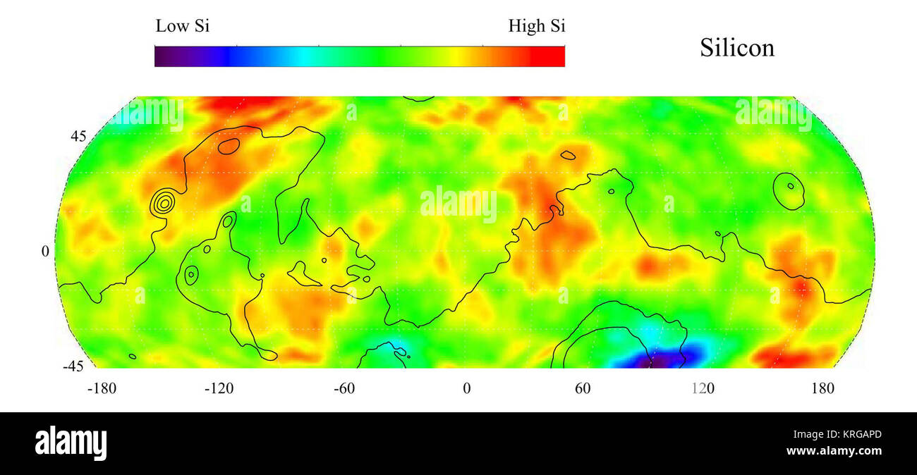 Silicon Map Mars Stock Photo - Alamy