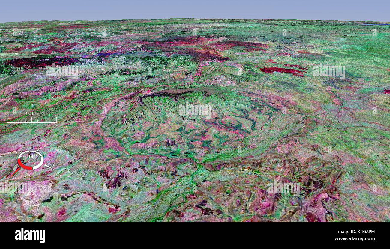 Strangways crater oblique Stock Photo - Alamy