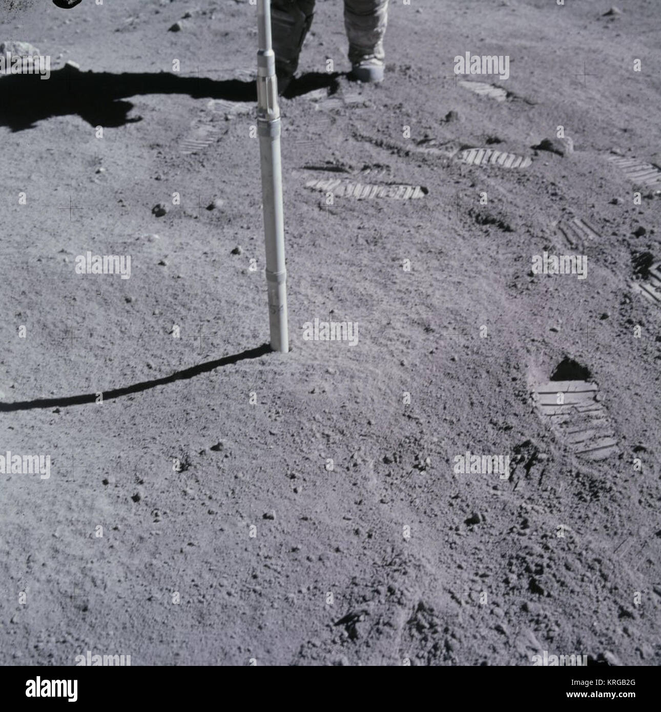 Taking lunar core probe Stock Photo - Alamy