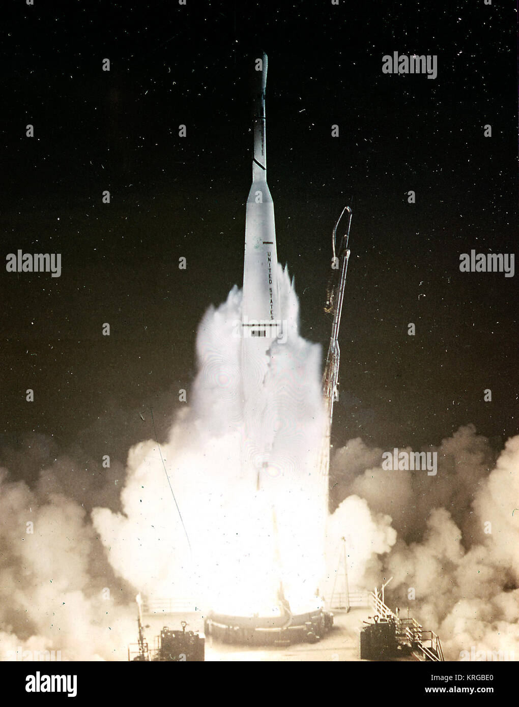 Thor-Delta TIROS III launch Stock Photo - Alamy