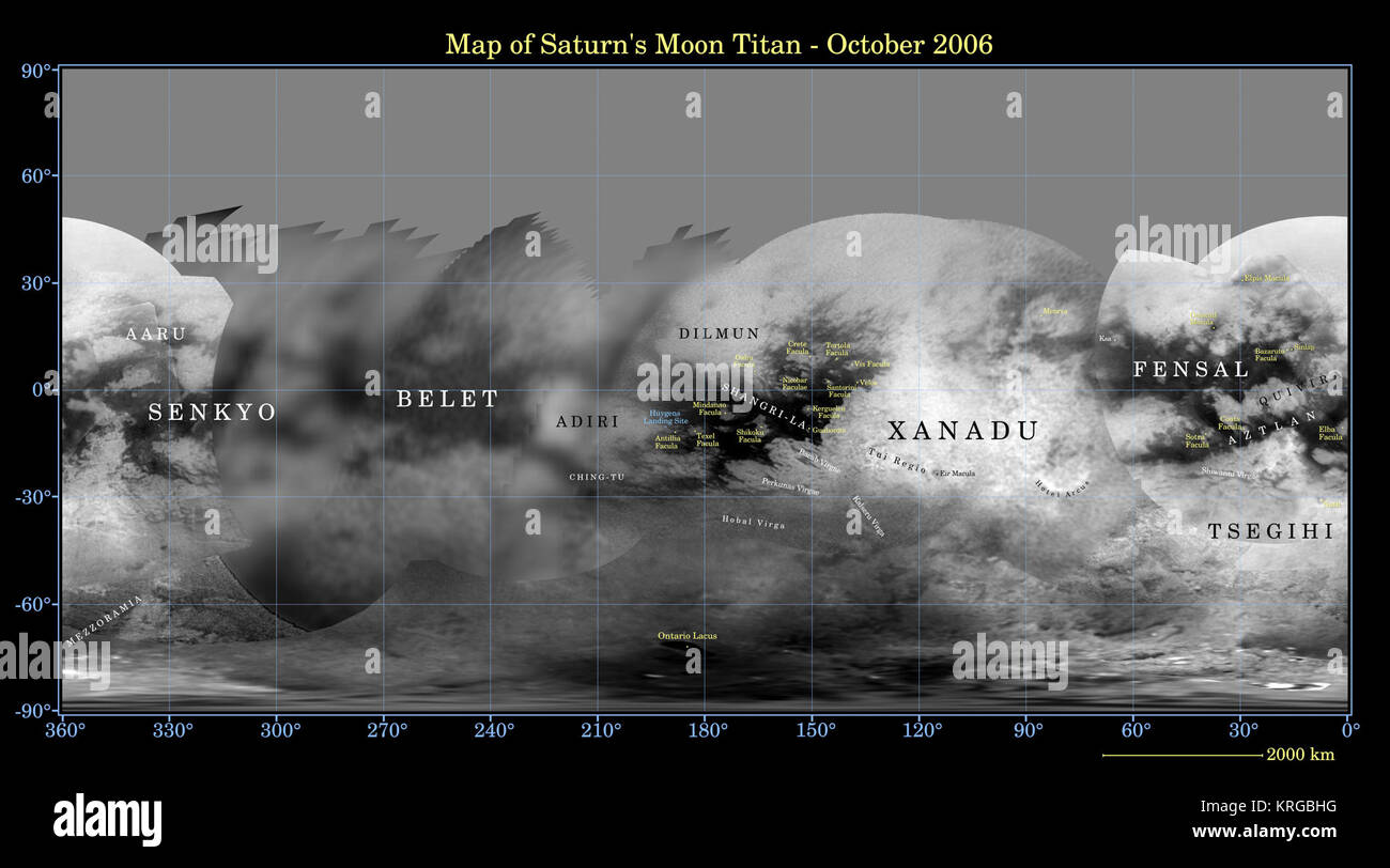 Titan map october 2006 Stock Photo - Alamy