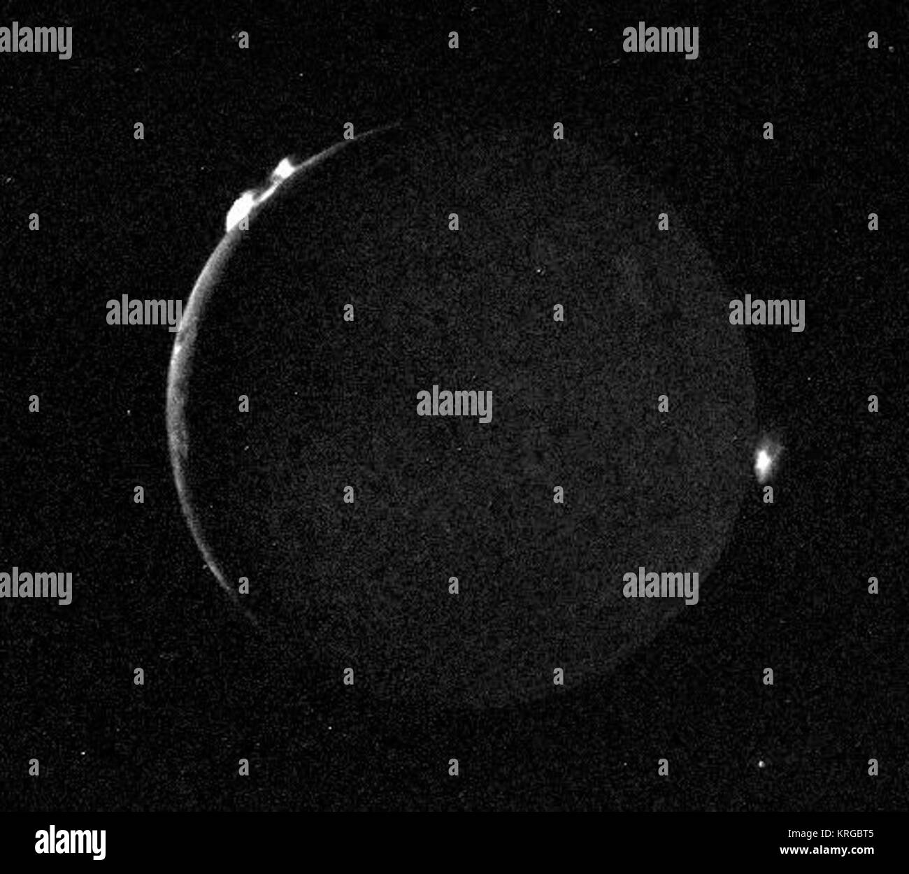 VGR2 Io plumes2 Stock Photo - Alamy