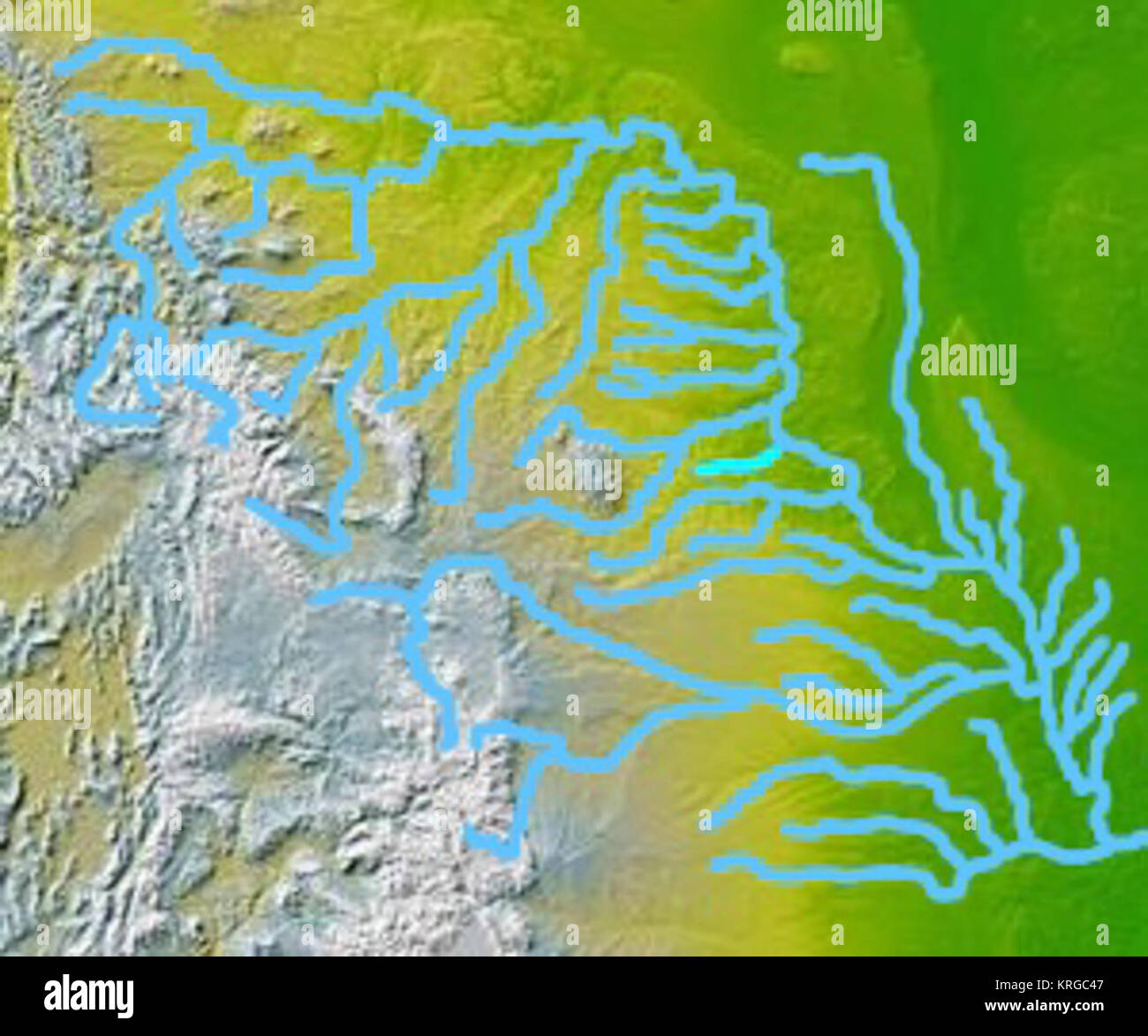 Wpdms nasa topo bad river south dakota Stock Photo - Alamy