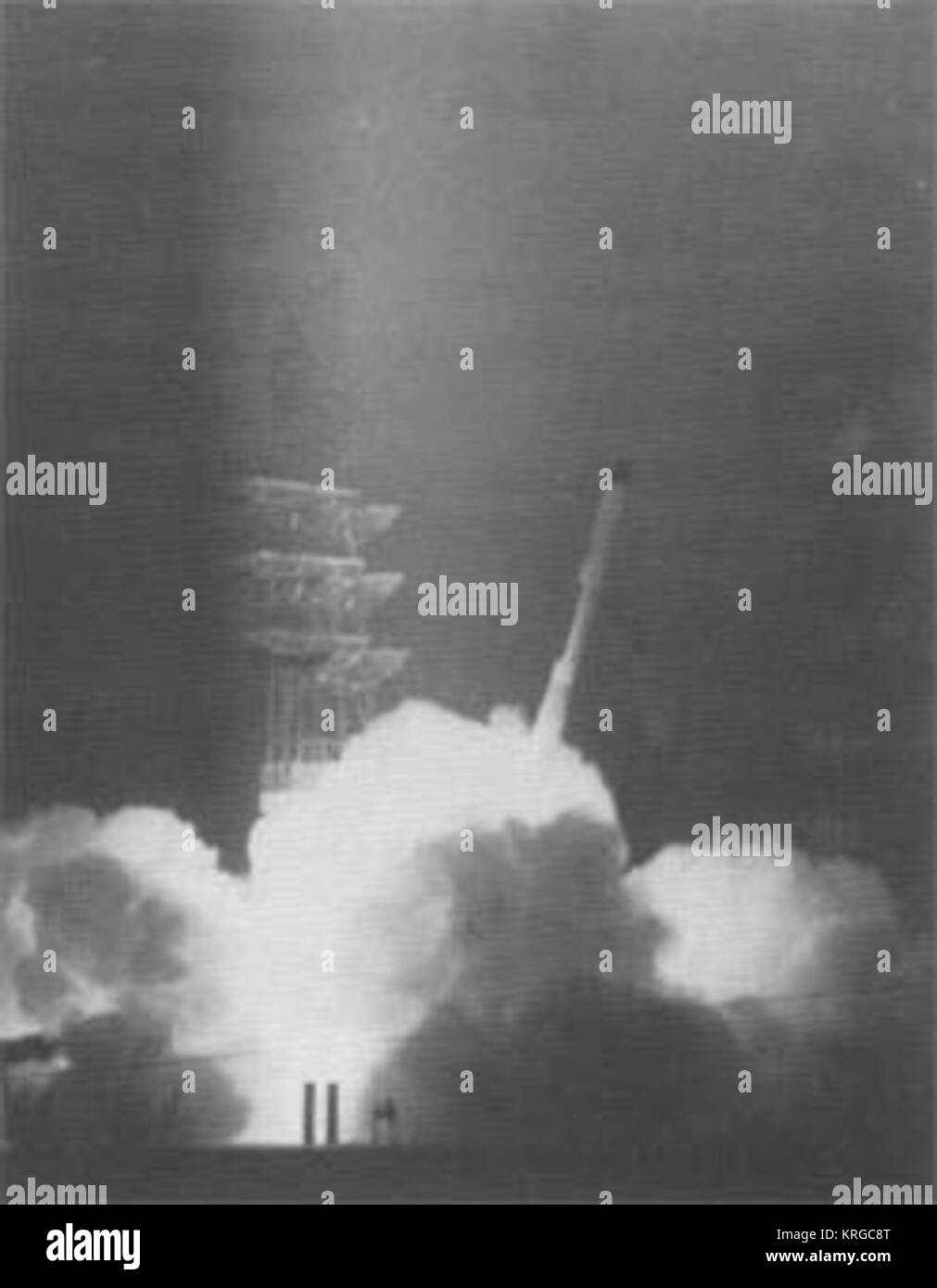 Scout rocket No1 launch Stock Photo - Alamy