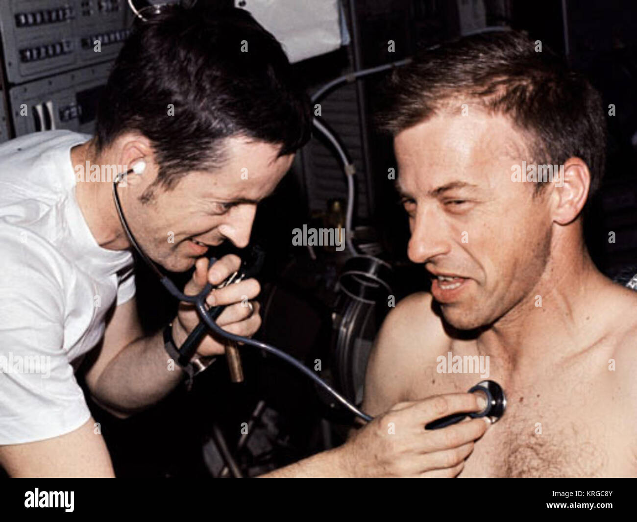 Skylab 2 Kerwin examines Weitz Stock Photo - Alamy