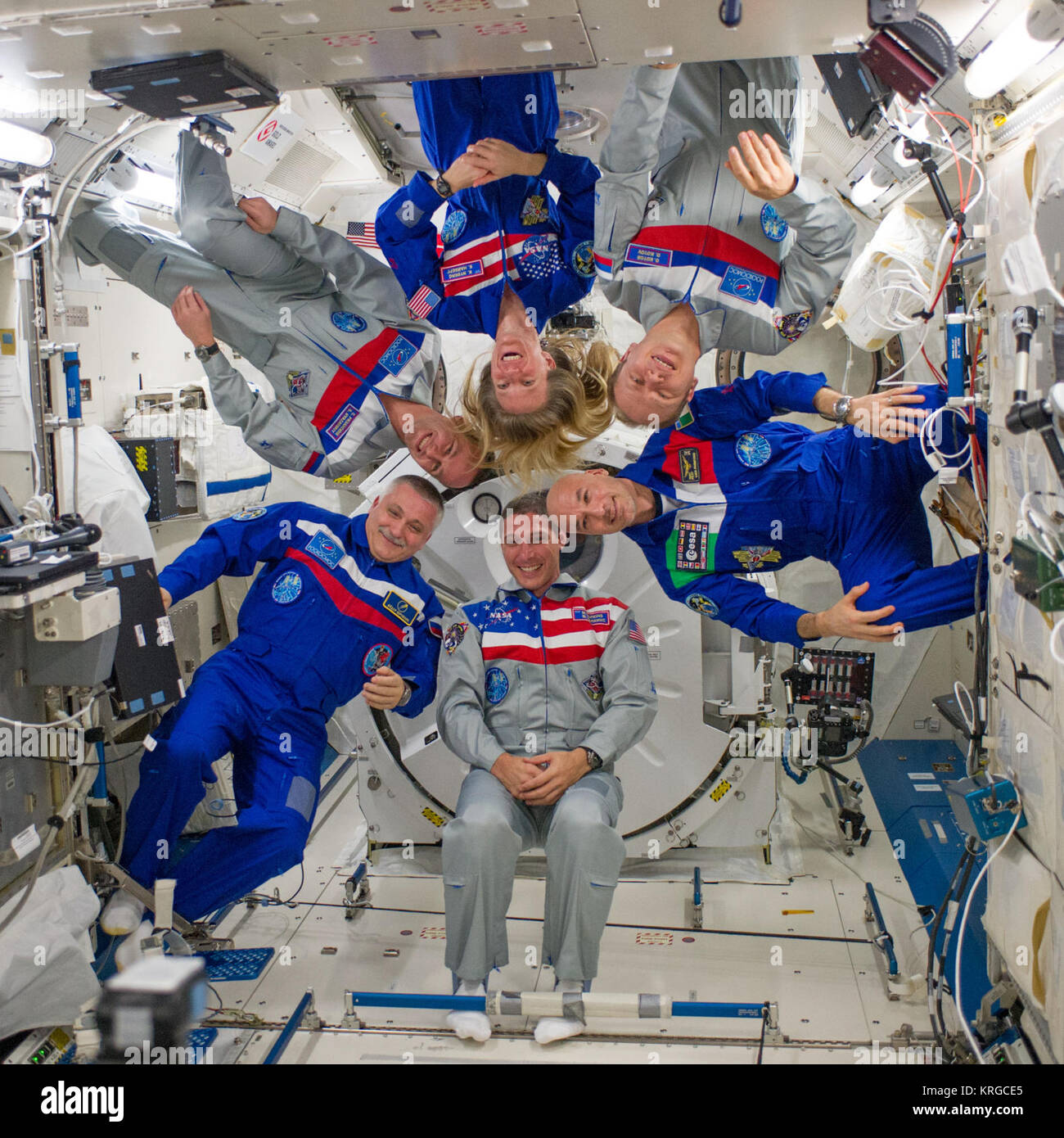 Expedition 37 in-flight crew portrait (2 Stock Photo - Alamy