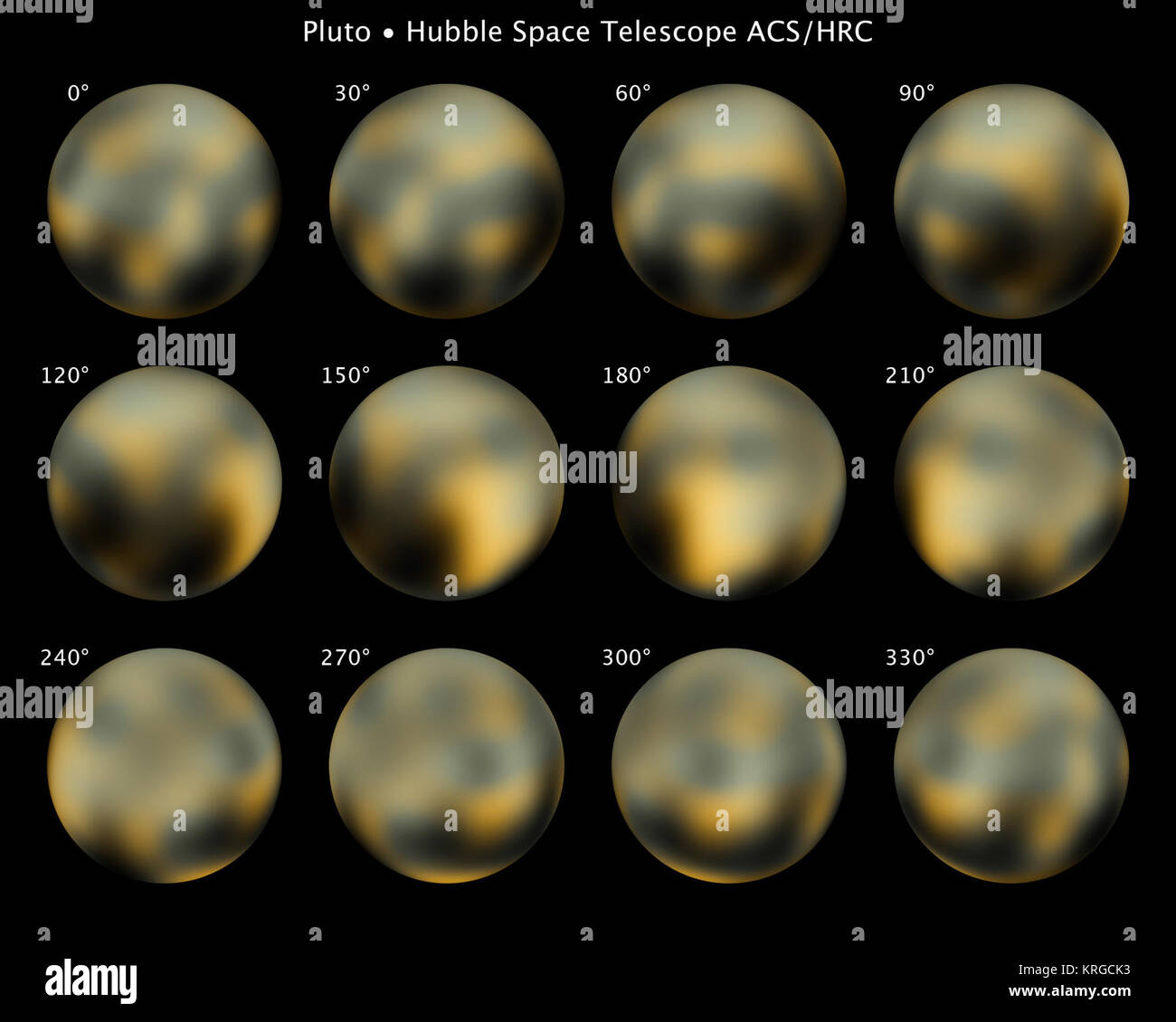 Pluto hubble photomap Stock Photo - Alamy