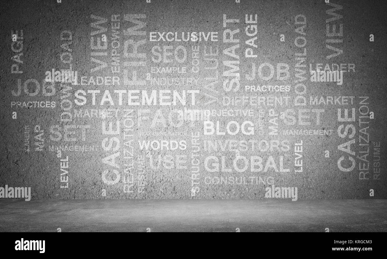Collage of business conceptual words Stock Photo - Alamy