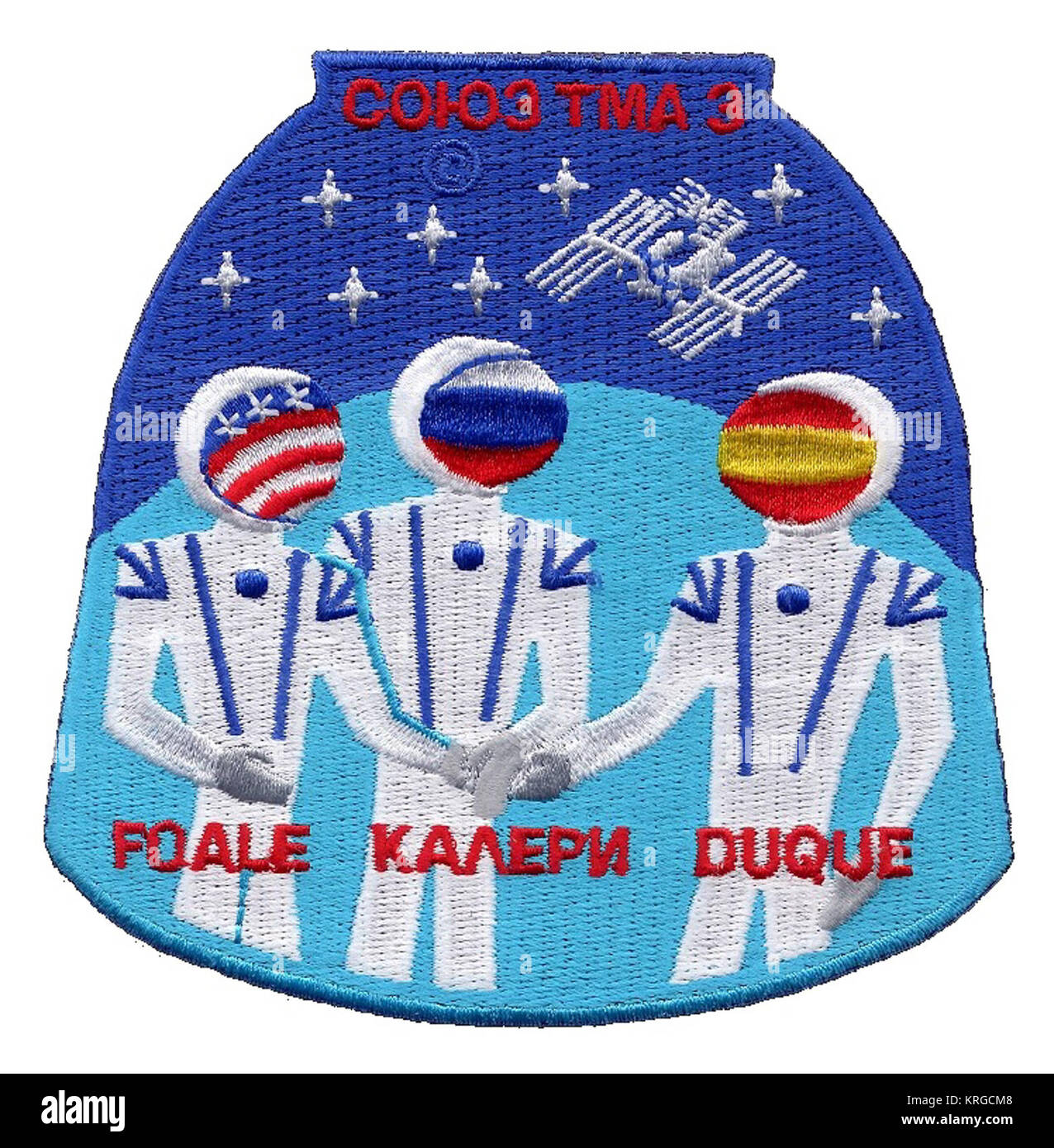 Soyuz TMA-3 Patch white Stock Photo - Alamy