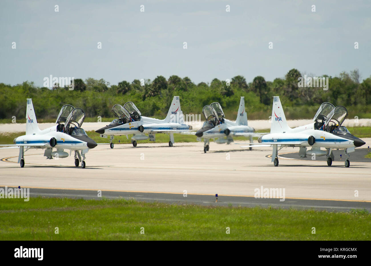 STS-134 Crew Arrives at Kennedy Stock Photo - Alamy