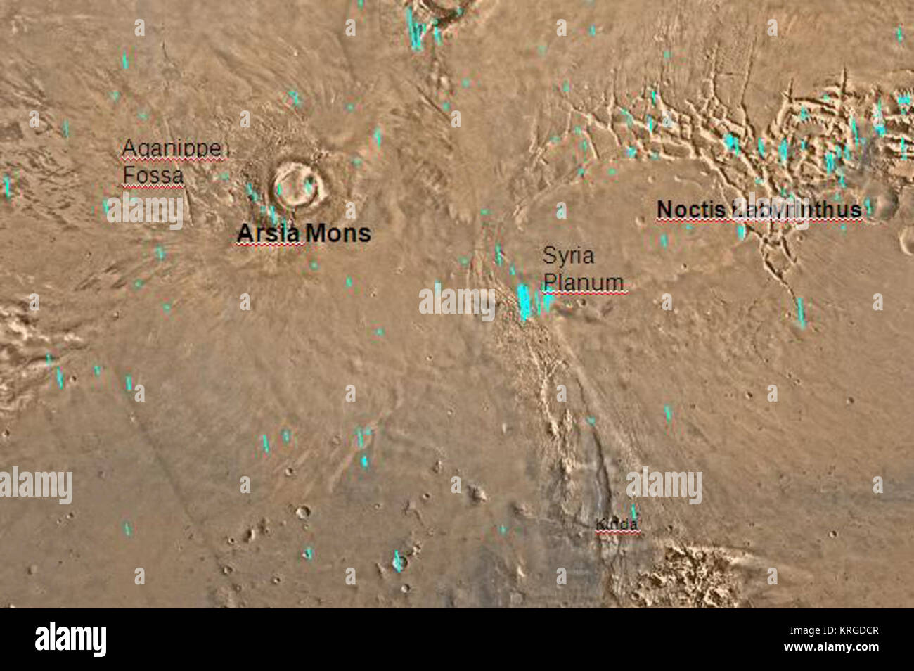 Phoenicis Lacus Map Stock Photo - Alamy