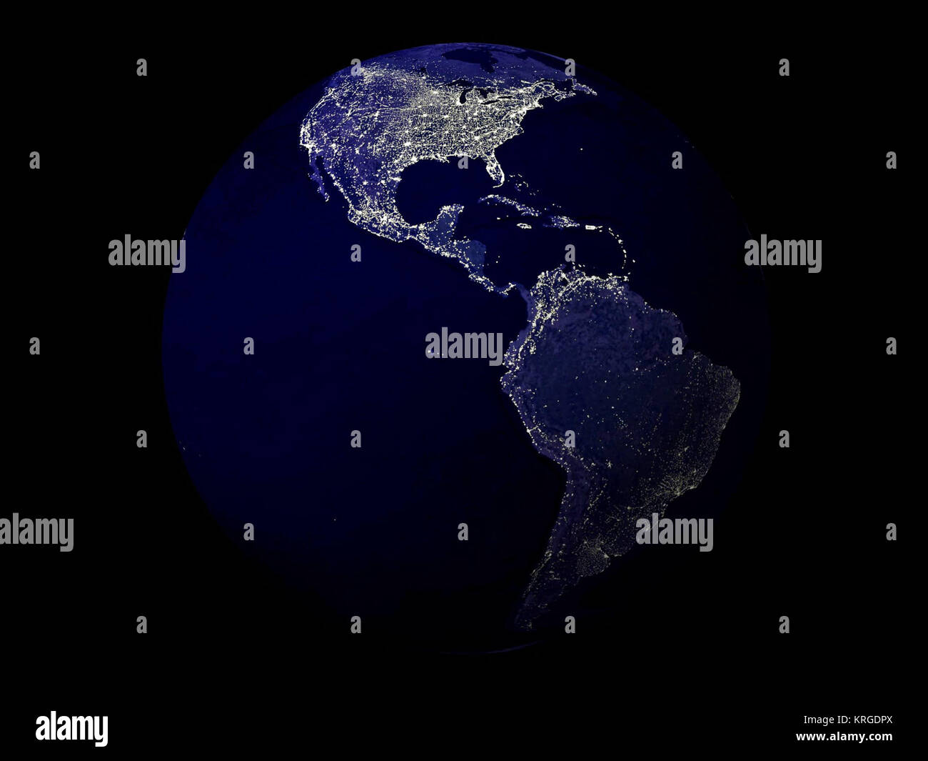 Earth at Night 2001 Stock Photo - Alamy