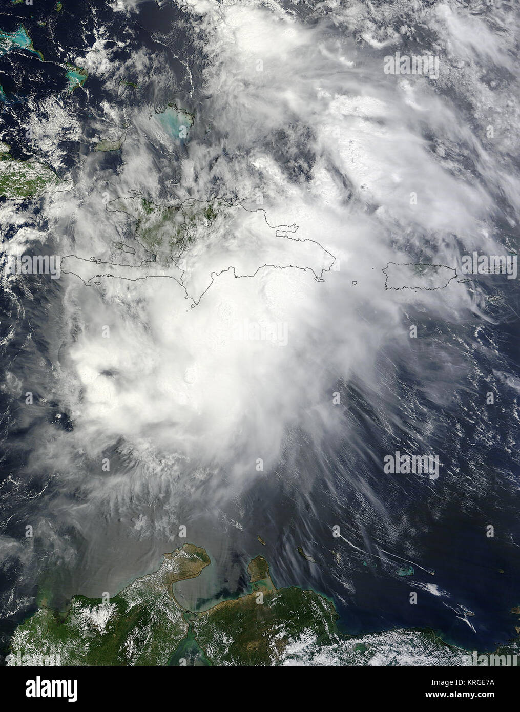 Tropical Storm Emily 1500 UTC Aug 04 vis MODIS Stock Photo - Alamy
