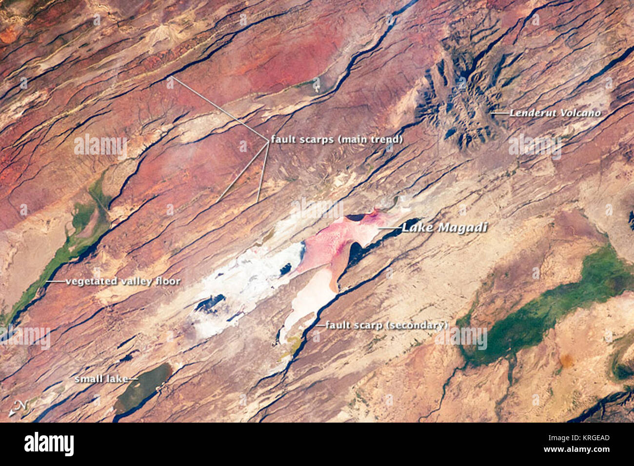 East African Rift Valley Kenya ISS 2012 Stock Photo - Alamy