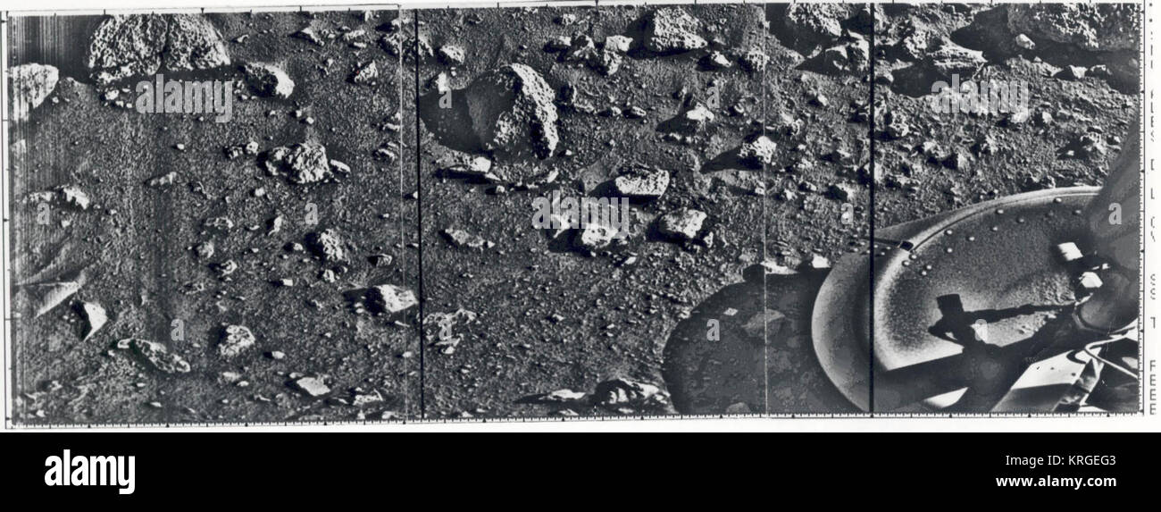 First photograph ever taken from the surface of Mars Stock Photo - Alamy