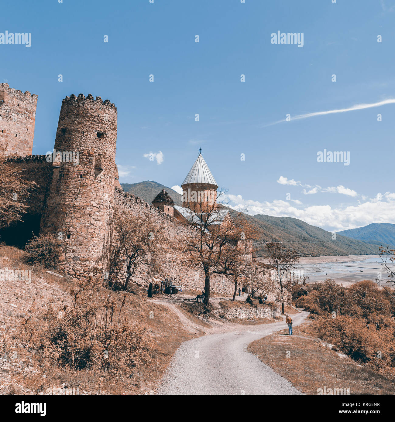 Ananuri church complex panorama hi-res stock photography and images - Alamy
