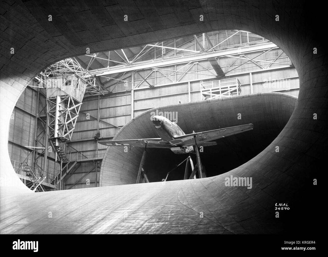 P-51 Mustang in Full Scale Tunnel - GPN-2000-001248 Stock Photo - Alamy