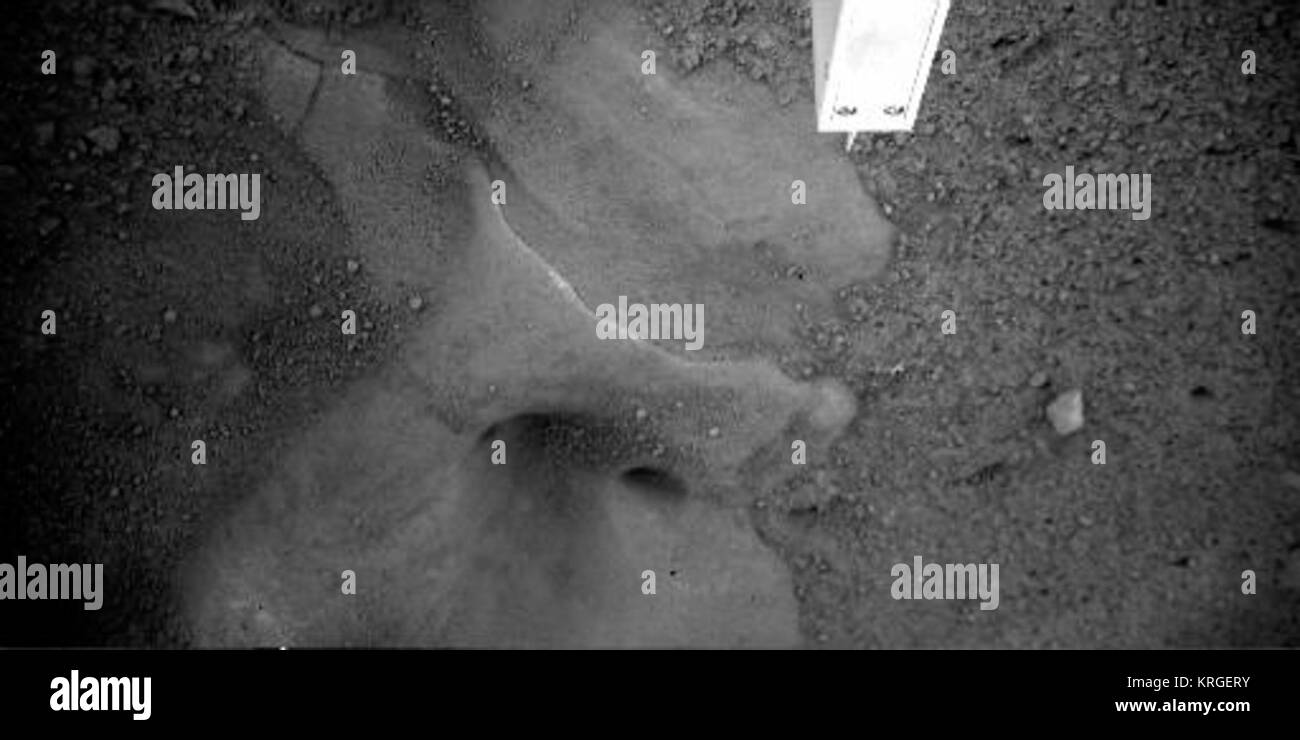 Snow Queen ice patch Mars Phoenix lander Stock Photo - Alamy