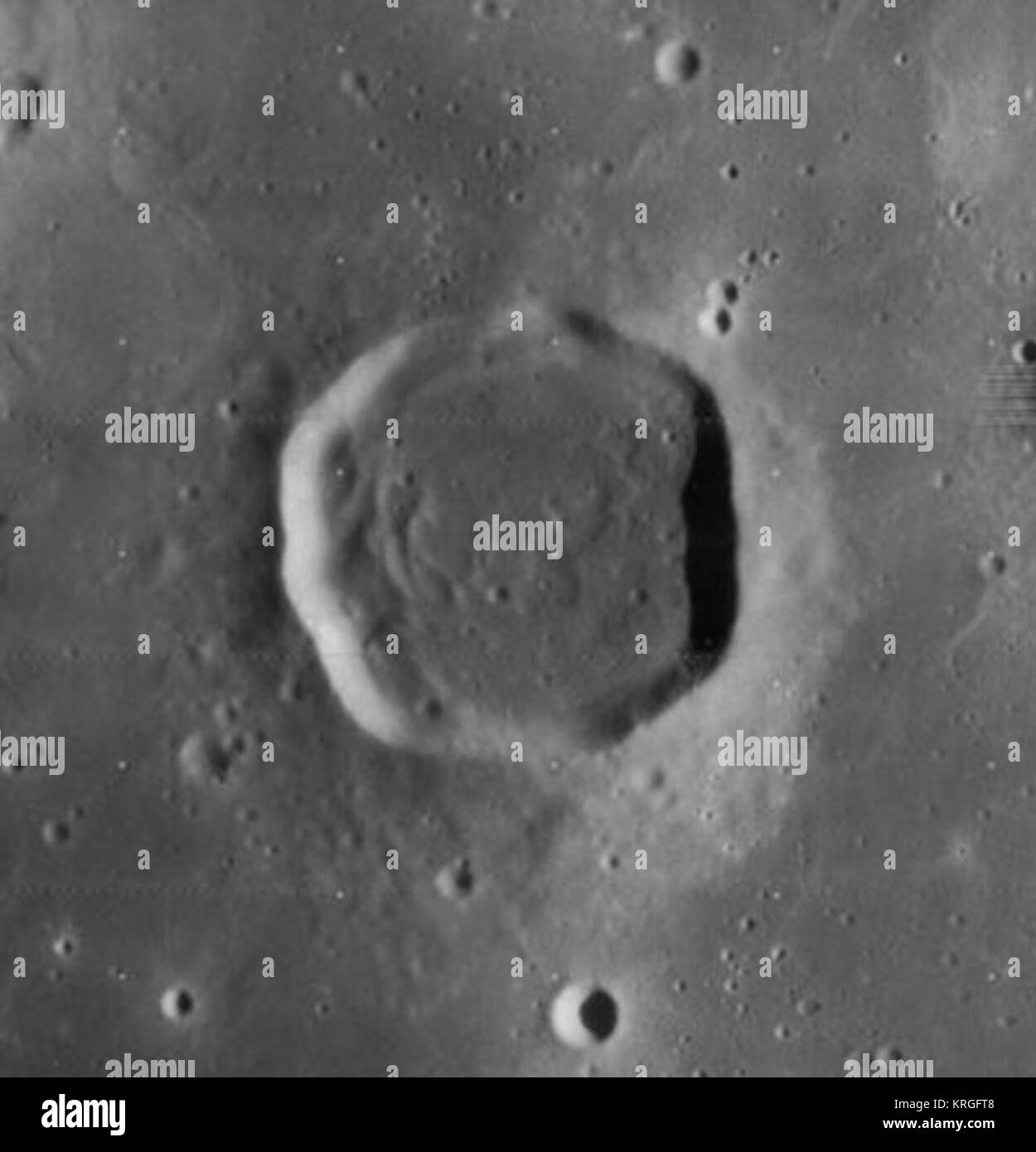 Lassell crater 4113 h2 Stock Photo - Alamy