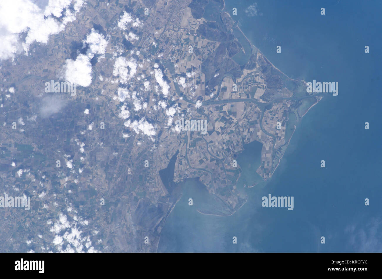 Po River Delta - ISS009-E-10014 Stock Photo - Alamy