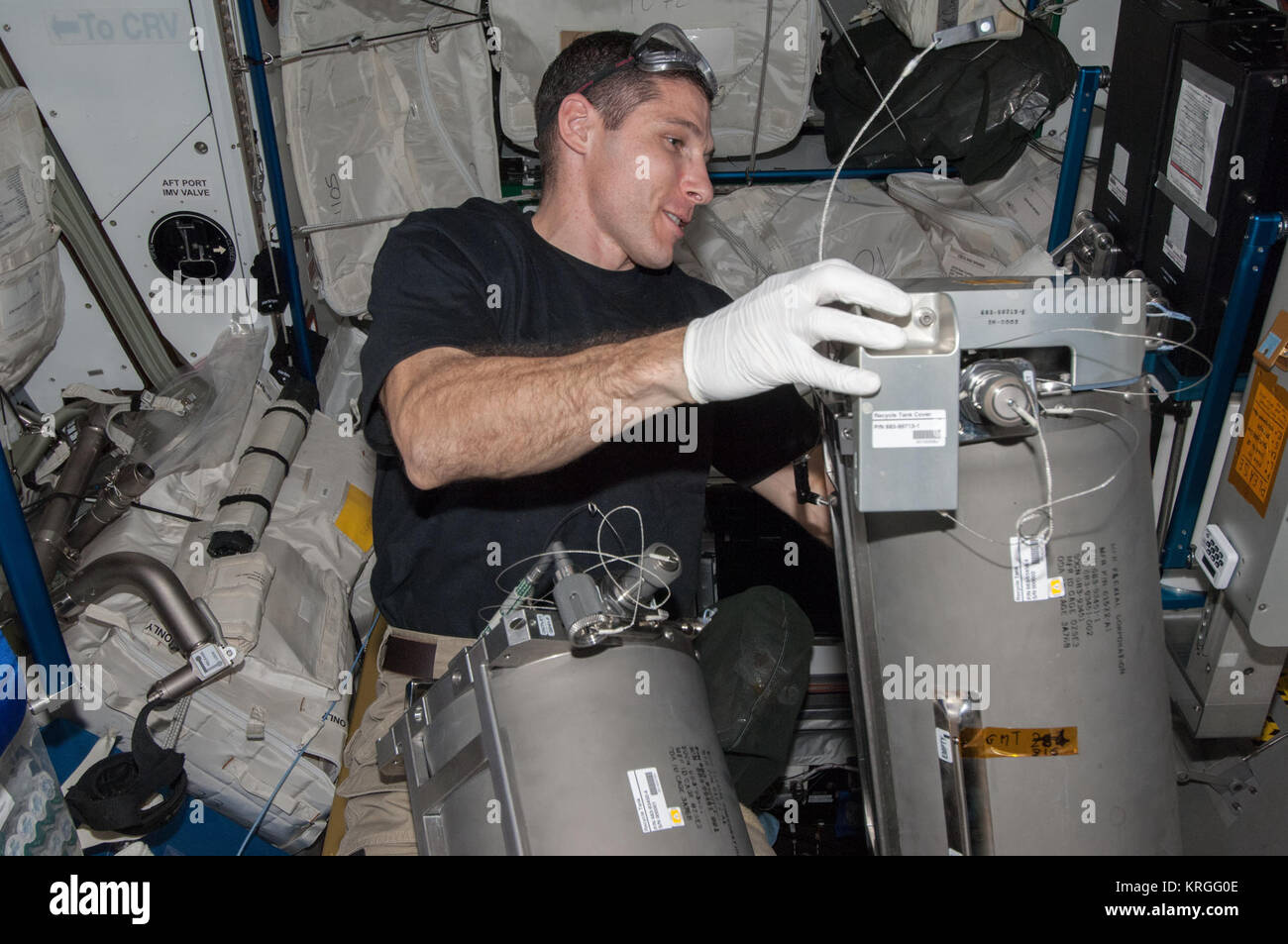 Mike Hopkins works with tanks Stock Photo - Alamy