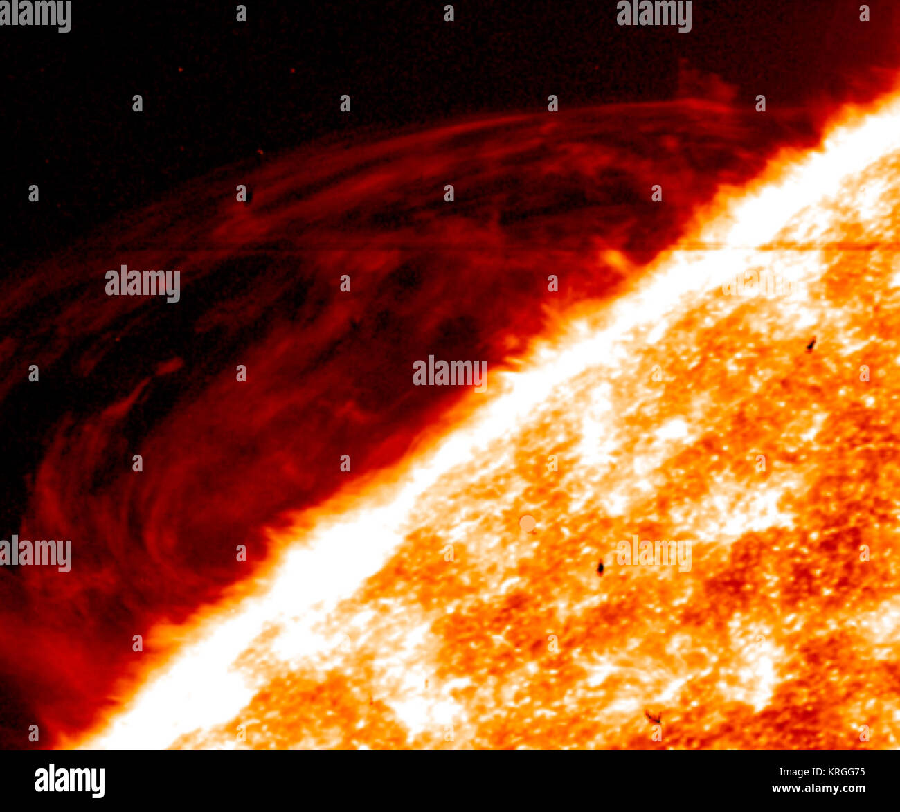 Prominences in the Sun's atmosphere Stock Photo - Alamy
