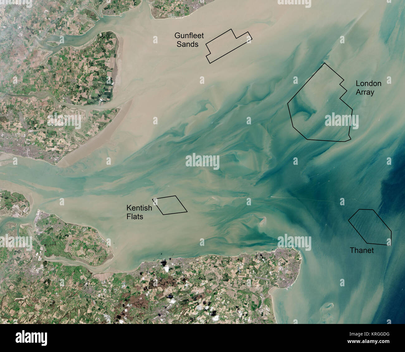 IDL TIFF file Thames Estuary and Wind Farms from Space NASA with ...