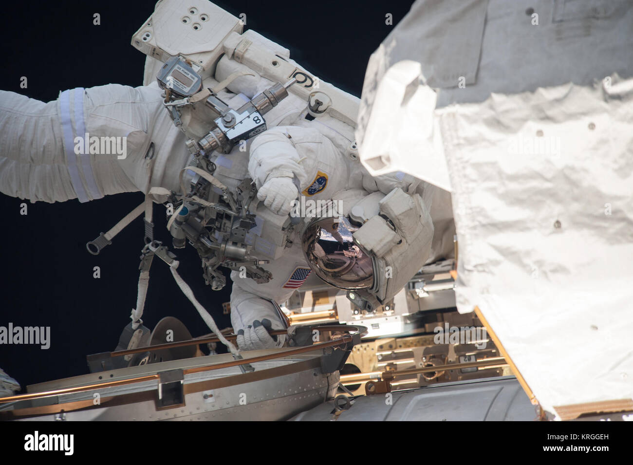 ISS-38 EVA-1 (e) Mike Hopkins Stock Photo - Alamy