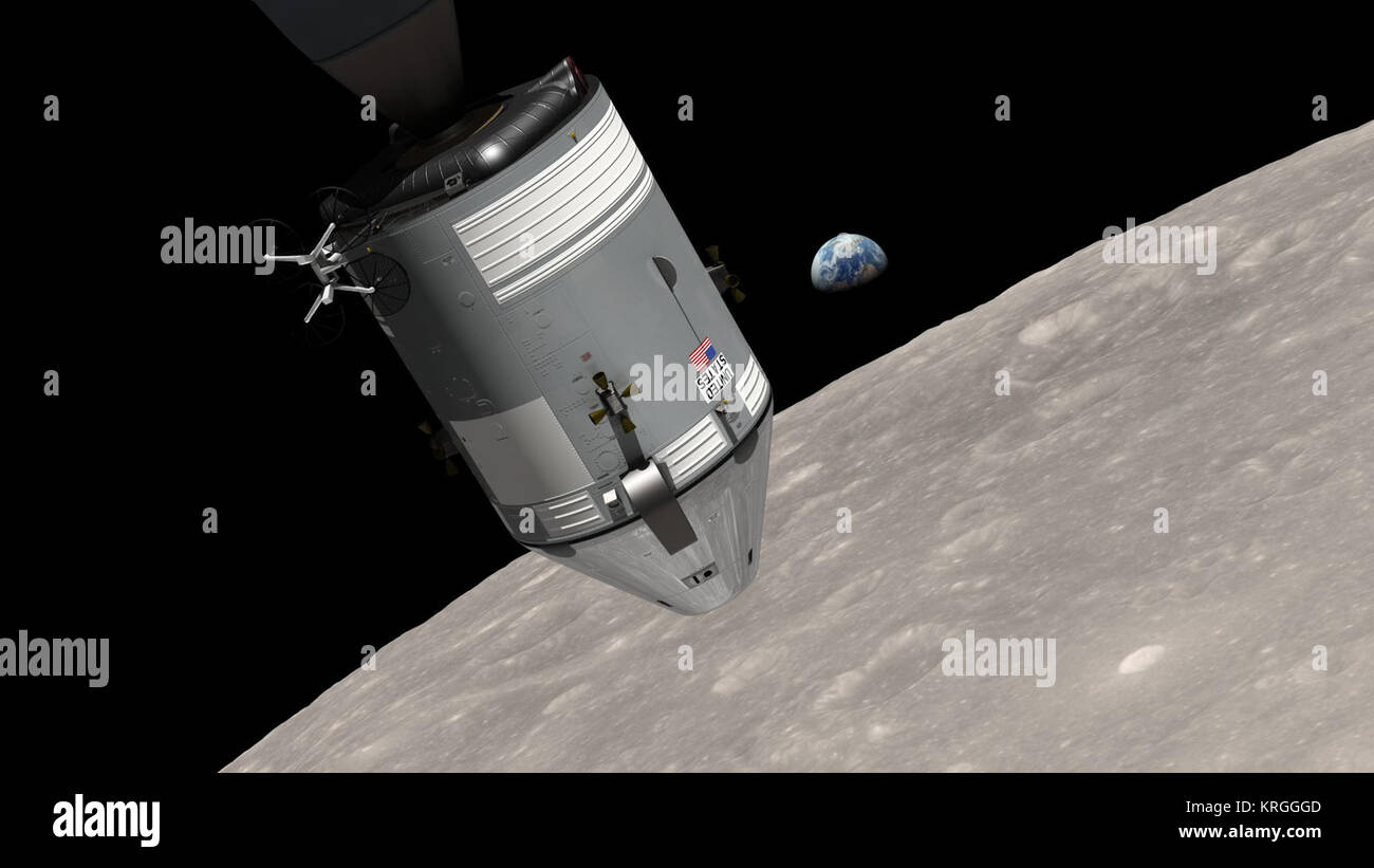Computer-generated visualization of the Apollo 8 spacecraft Stock Photo ...