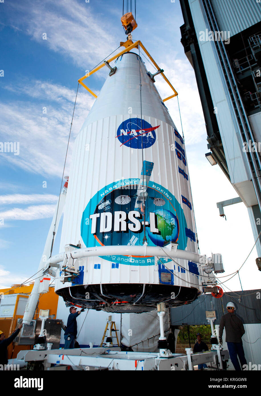 TDRS-L Lifted at Launch Complex 41 Stock Photo - Alamy