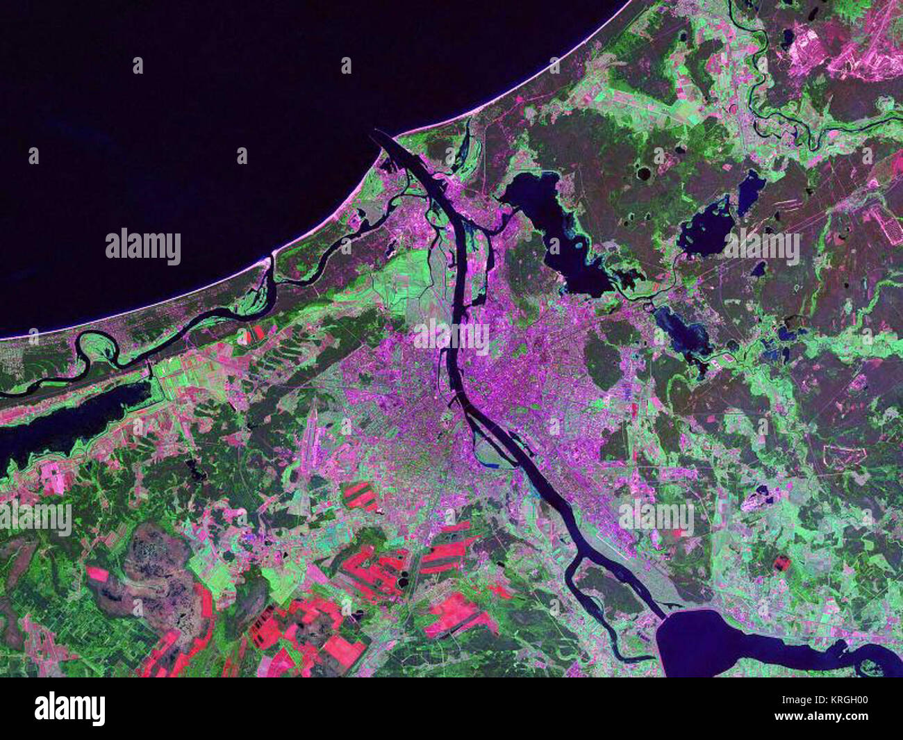 Latvia satellite image hi-res stock photography and images - Alamy