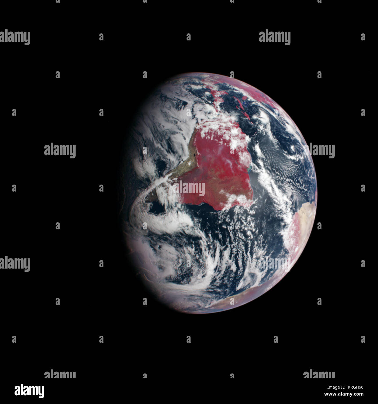 The earth in false color Stock Photo - Alamy