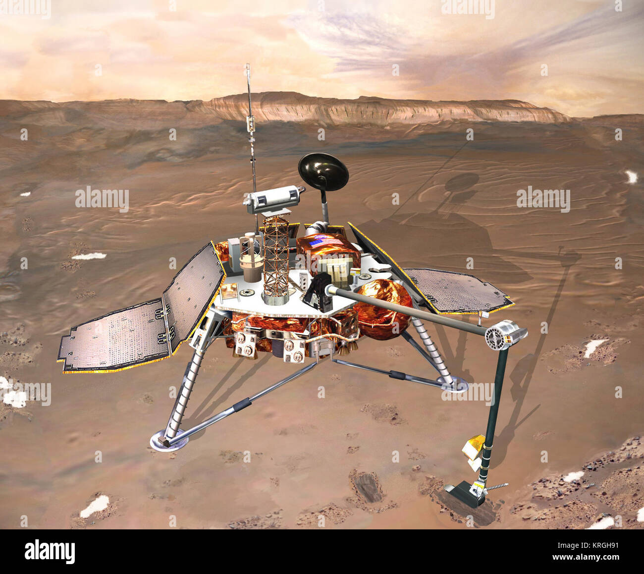 Mars polar lander Stock Photo - Alamy