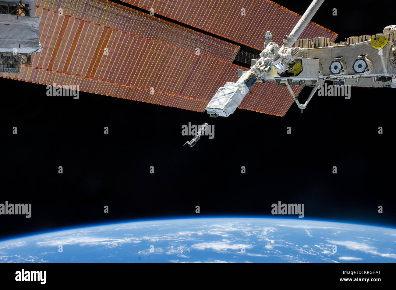 Planet Labs satellite launch from ISS Stock Photo - Alamy
