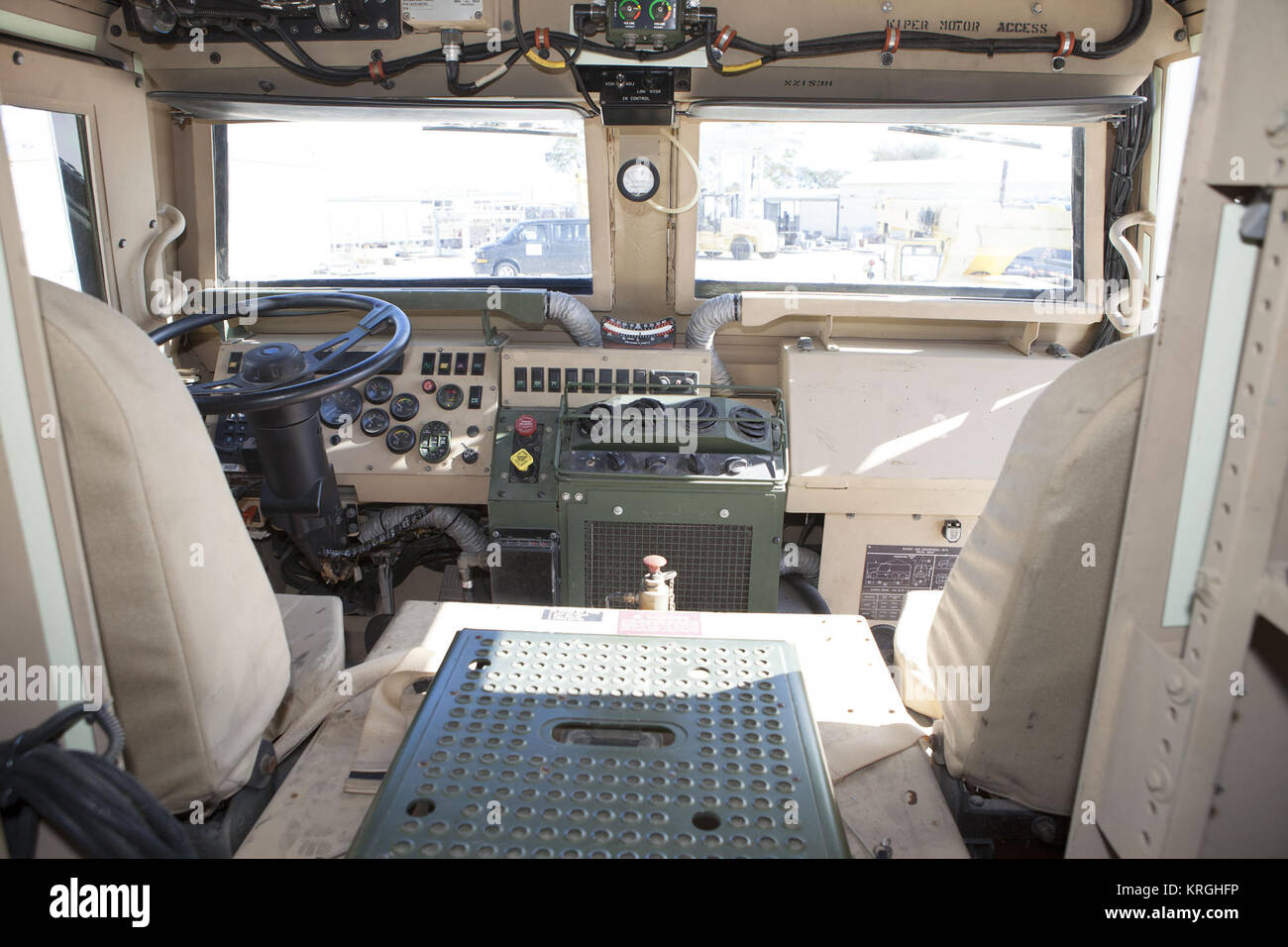 Interior of a NASA Caiman MRAP (KSC-2014-1393 Stock Photo - Alamy